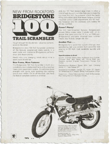 1972 Bridgestone TMX 100 Scrambler Motorcycle, Vintage – 2ndGearUSA